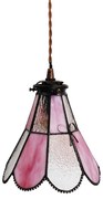 Závěsná lampa Tiffany FlowerArc pink - 18*15*115 cm E14/max 1*25W