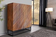 Luxusní skříňka z mangového masivu Wire hnědá 100cm