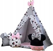 Dětský stan TEEPEE (TÝPÍ) EXCLUSIVE s doplňky - MYŠKA MINNIE - růžový