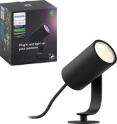 Philips Hue Exteriérové 1bodové LED svítidlo Lily Outdoor, černá - základní sada