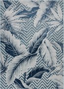 Kusový koberec Botanic 65242 Feathers aqua – na von aj na doma, 78x150, modrá, chodba / predsieň, Dywany Łuszczów