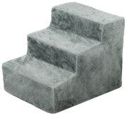 PawHut schody pro psy 3 stupně 35 cm schody pro domácí mazlíčky s plyšovým vzhledem, schody pro kočky do postele, na pohovku, pro kočky do 5 kg, svět…