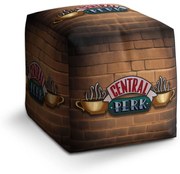 Sablio Taburet Cube Seriál přátelé CENTRAL PERK Cihly: 40x40x40 cm