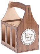 Dřevěná přepravka na pivo TÁTOVA PIVNÍ ZÁSOBA