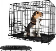 Leopet Klec pro psy skládací 76 x 45 x 51,5 cm, M, černá