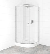 Set sprchového koutu a vaničky, čtvrtkruh 90x90 cm Multi Basic SIKOBKMUS90CRT