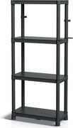 Regál do dílny STACKARO SOLID SMALL, 58x28x131,5cm, černá Prosperplast