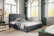 Eka Čalouněná postel LOKI 90x200 cm Barva látky Trinity: Tmavě šedá (Trinity 2315), Úložný prostor: Bez úložného prostoru