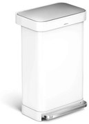 Simplehuman - Odpadkový koš 45 l, s kapsou na sáčky, bílá CW2027