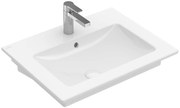 Villeroy & Boch Venticello - Umyvadlo 65x50 cm, s přepadem, otvor pro baterii, CeramicPlus, alpská bílá 412465R1