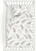 Kvalitex Bavlněné povlečení do dětské postýlky Shelby bílé 1x 90/135, 1x 40/60cm