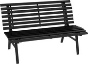 Outsunny Hliníková Zahradní Lavice pro 2 Osoby, Odolná Proti Počasí, UV-odolný Zahradní Nábytek s Designem Žaluzií, Parková Lavice s Nosností 240kg, B