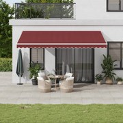 Automatická zatahovací markýza burgundská 500 x 350 cm 3214992