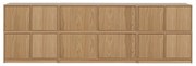 TV sestava v dekoru dubu v přírodní barvě 264x88 cm Modulair – vtwonen