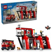 Lego stavebnice lego city 60414 hasičská stanice s hasičským vozem