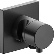 Keuco IXMO - Uzavírací ventil pod omítku, s připojením a držákem sprchy, černý chrom kartáčovaný 59541131202