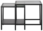 Skleněné odkládací stolky v sadě 2 ks 50x50 cm Bronco – Unique Furniture