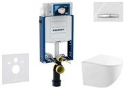 Geberit Kombifix - Set předstěnové instalace, kompaktního klozetu Gaia a sedátka softclose, tlačítko Sigma50, chrom/alpská bílá SANI15CA3129