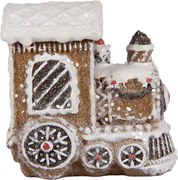 Vánoční dekorace perníková mašinka Gingerbread Train - 5*3*5 cm