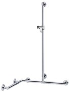 Keuco Plan Care - Madlo se sprchovou tyčí 80x126 cm, s držákem sprchy, chrom 34915019611