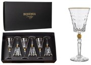 BOHEMIA PRESTIGE CONTE GOLD SKLENICE NA VÍNO 260ML SADA 6 KS