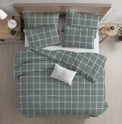 Povlečení z Renforcé bavlny FIOREA zelené hotelová kapsa Rozměr povlečení: 70 x 90 cm | 140 x 200 cm