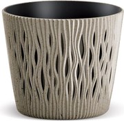 PRO Květináč SANDY ROUND ECO WOOD naturo 15,8cm