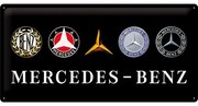 Postershop Plechová cedule: Mercedes-Benz (loga) - 50x25 cm