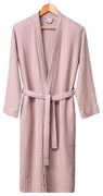 Růžový mušelínový župan velikost S/M Kimono – Foutastic