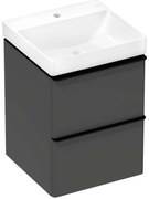 Hansgrohe Xelu Q - Skříňka s umyvadlem, 63x48x50 cm, 2 zásuvky, matná šedá/matná černá 54369670
