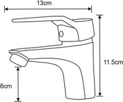 Mexen Caro umyvadlová baterie, černá, 746600-70