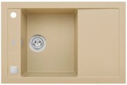 Alveus Formic - Granitový dřez 76x50 cm, s ovládáním odtoku, beige 1108033