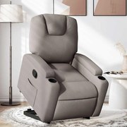 Zvedací polohovací křeslo taupe textil 3204376