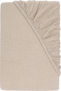 Livarno® Mušelínové napínací prostěradlo, 180-200 x 200 cm (béžová)