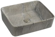 Sapho Dalma - Umyvadlo na desku, 48x38 cm, bez otvoru pro baterii, grigio MM513