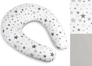Bellatex Povlak na kojicí polštář na zip po obvodu 180 cm Hvězda šedá, bílá