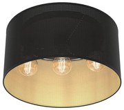 Lustr přisazený LOFT SHADE 3xE27/60W/230V černá/zlatá