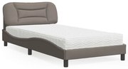 Postel s matrací Hvar taupe 100 x 200 cm textil 3208517