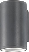 NV 773221 Venkovní nástěnné svítidlo NODUS tmavě šedý hliník skleněný difuzor GU10 1x7W 220-240V IP54 bez žárovky světlo dolů - NOVA LUCE