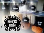 Polohrubá mouka - vinylová samolepka