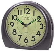 JVD Ručkový analogový netikající tichý budík JVD SRP3701.1 s luminiscenčním displejem