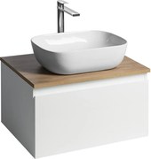 Aqualine Aqualine, ALTAIR skříňka s deskou 62,5 cm, bílá/dub emporio, AI267-02