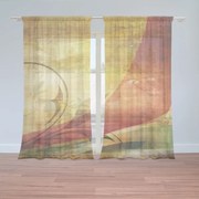 Sablio Záclony Retro motiv: 2ks 150x250cm