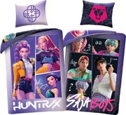 Ložní povlečení z mikrovlákna KPop Demon Hunters - motiv HUNTR/X a Saja Boys - 70x90 cm + 140x200 cm