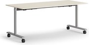 Mobilní stůl MATCH, 180x80 cm, šedá podnož, bříza