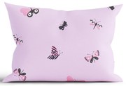 MK Lůžkoviny Bavlněný povlak na polštář Renforcé 50 x 70 cm - Motýlci růžové