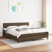 Box spring postel s matrací tmavě hnědá 180x200 cm textil 3139916