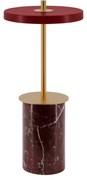 Červená mramorová LED stmívatelná stolní lampa s kovovým stínidlem (výška 25,5 cm) Asteria Move Mini – UMAGE