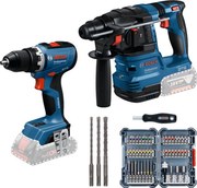 Bosch sada GSR 18V-65 + GBH 18V-22 + 45dílná sada šroubováků + 3dílná sada vrtáků 0615V0003E