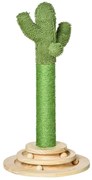 Škrabadlo pro kočky, vzhled kaktus, zelené, 60 cm D30-453